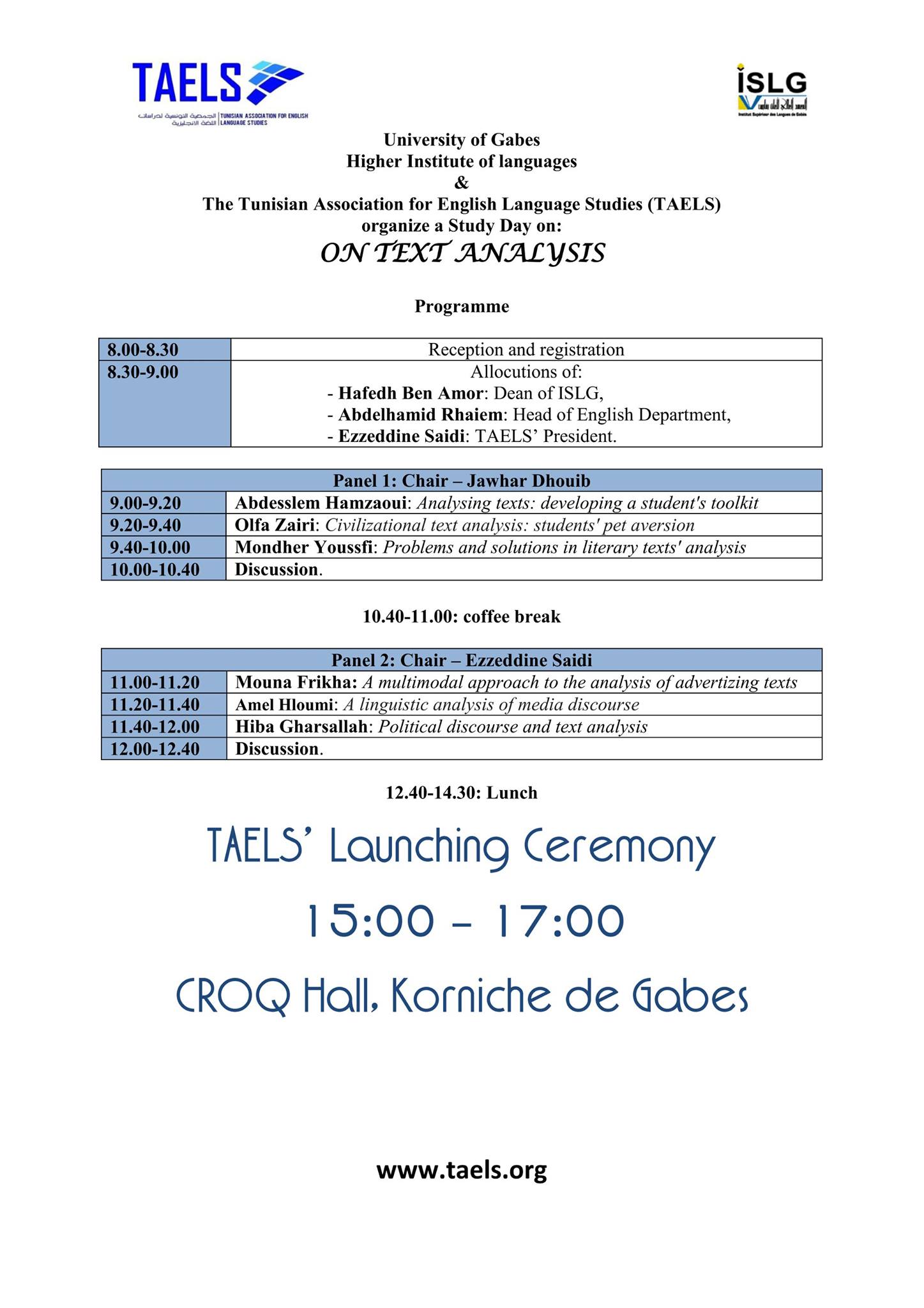 Launch Ceremony – TAELS